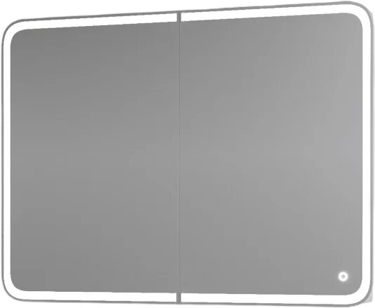 Зеркало-шкаф Grossman Адель 90 со светодиодной подсветкой, 90 см, с сенсорным управлением, с розеткой, белое, в современном стиле