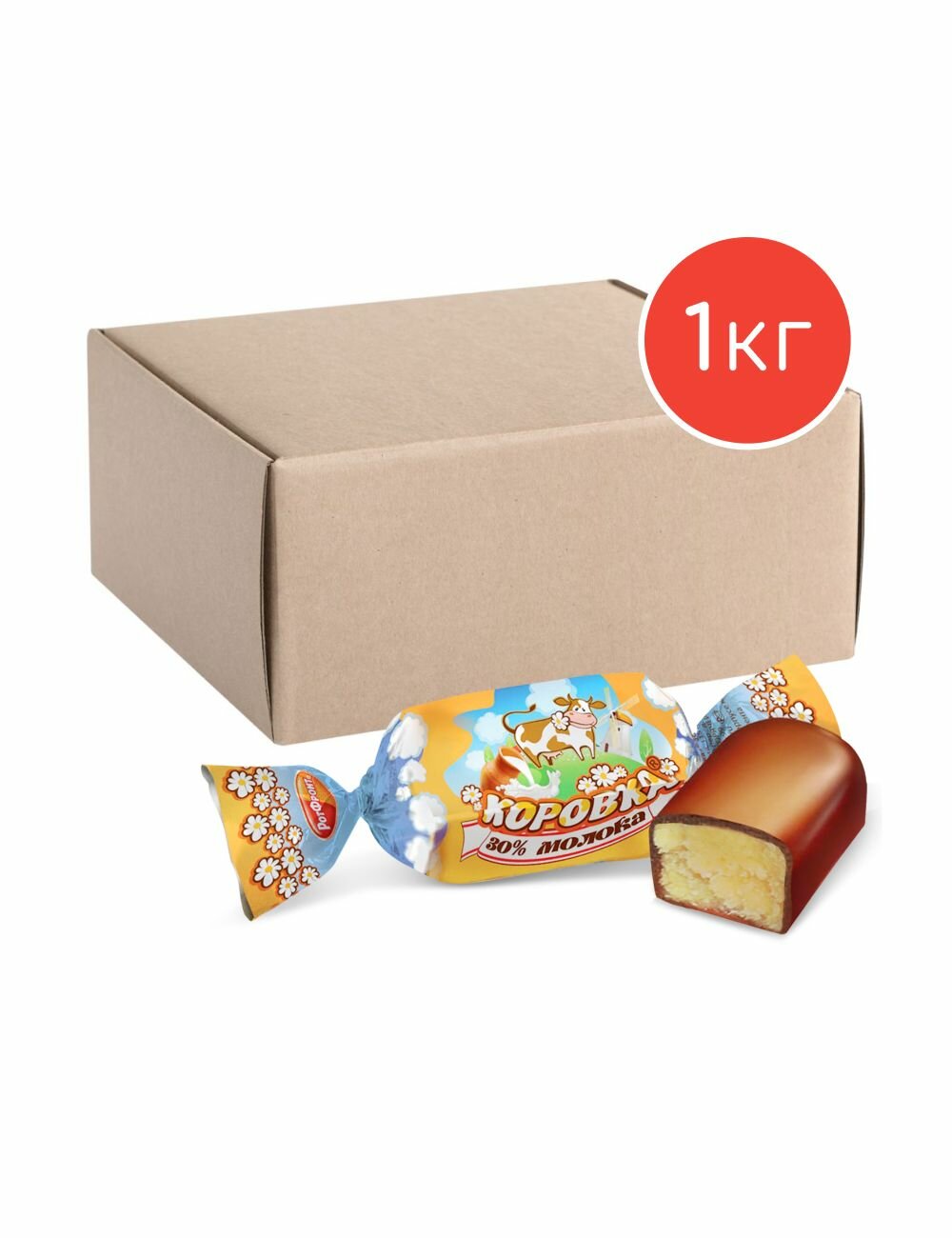 Конфеты Рот Фронт Коровка 30% молока 1кг
