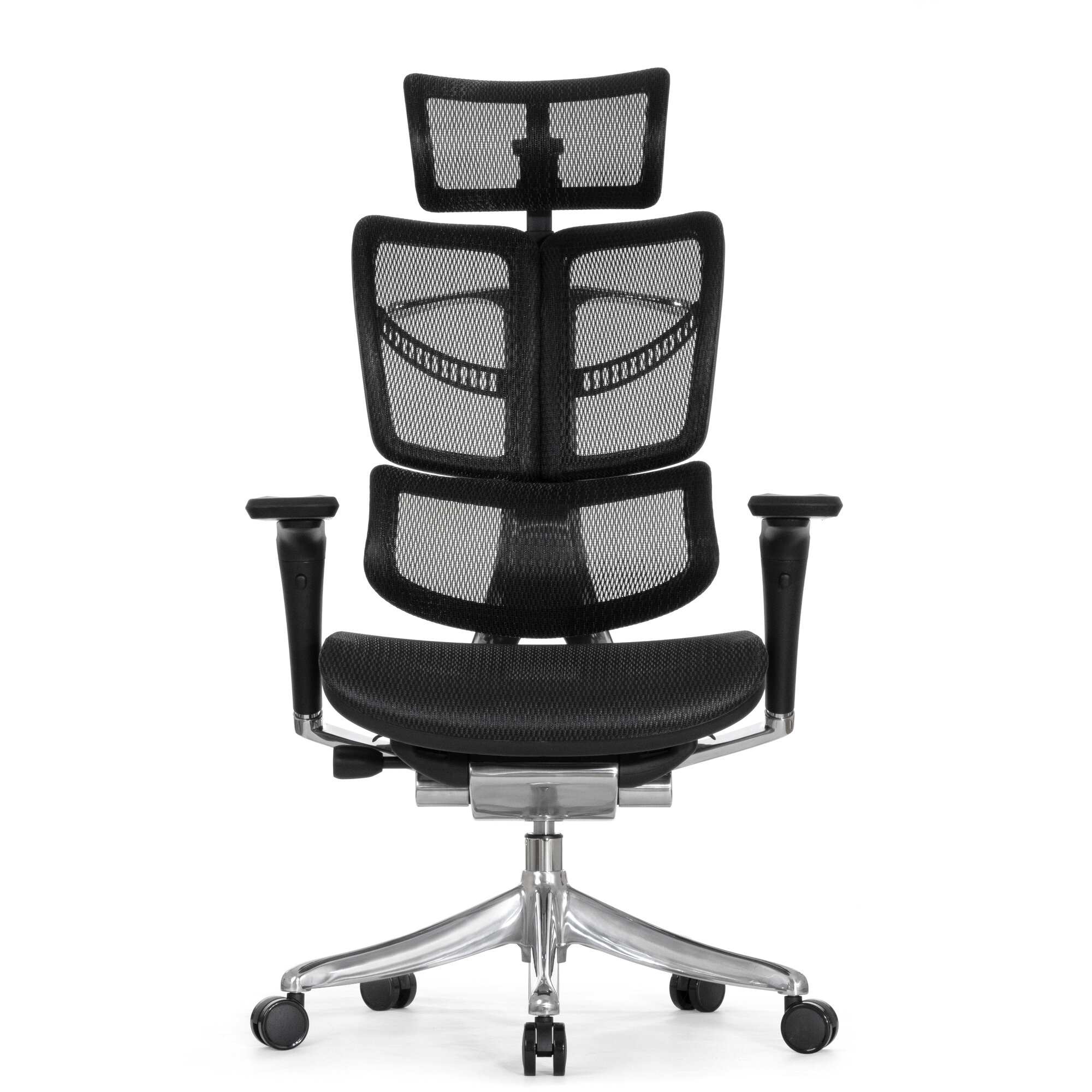 Кресло компьютерное FALTO FLY 2 (5D подголовник, подлокотники 6D(360), сетка, черный)