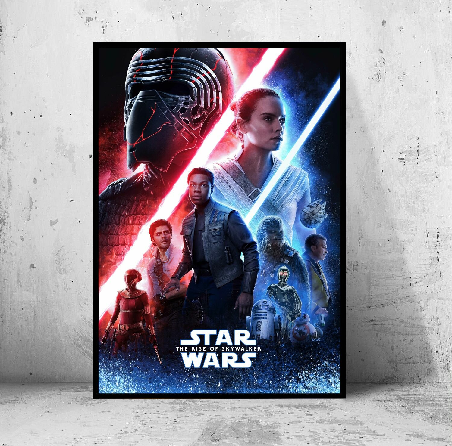 Плакат, постер Star Wars: the Rise of Skywalker, Звездные Войны: Скайуокер. Восход на холсте, размер 21х30см