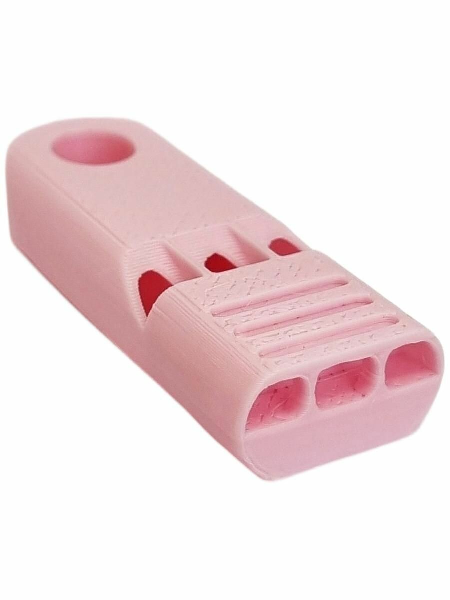 Cвисток трехтрубный: громкий свисток-спасатель для спорта, туризма и настоящих приключений! Розовый