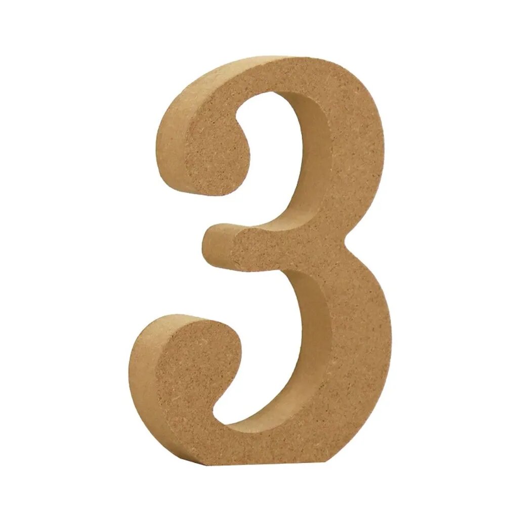 Цифра 3 белая для оформления дня рождения или юбилея