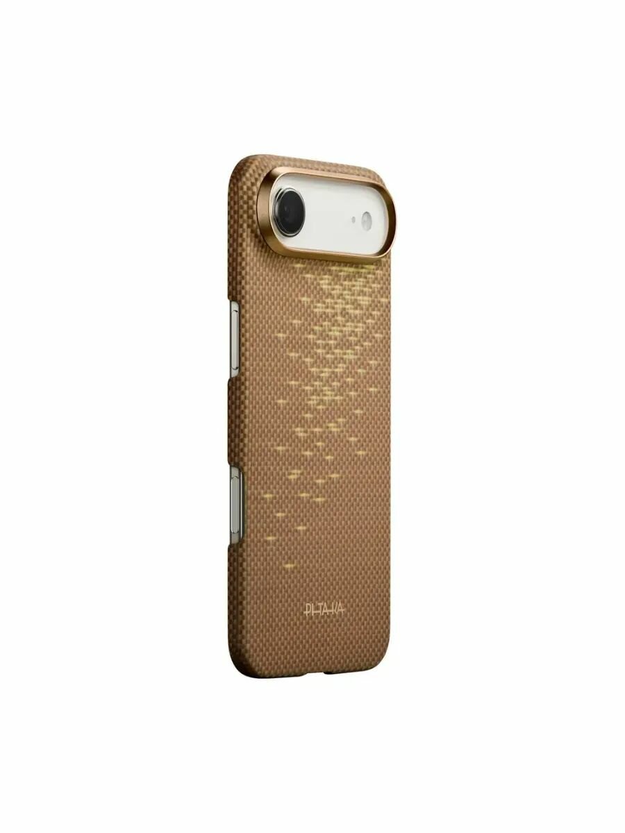 Чехол Pitaka Golden Glint Ultra-Slim Case для iPhone 17 Air, коричневый