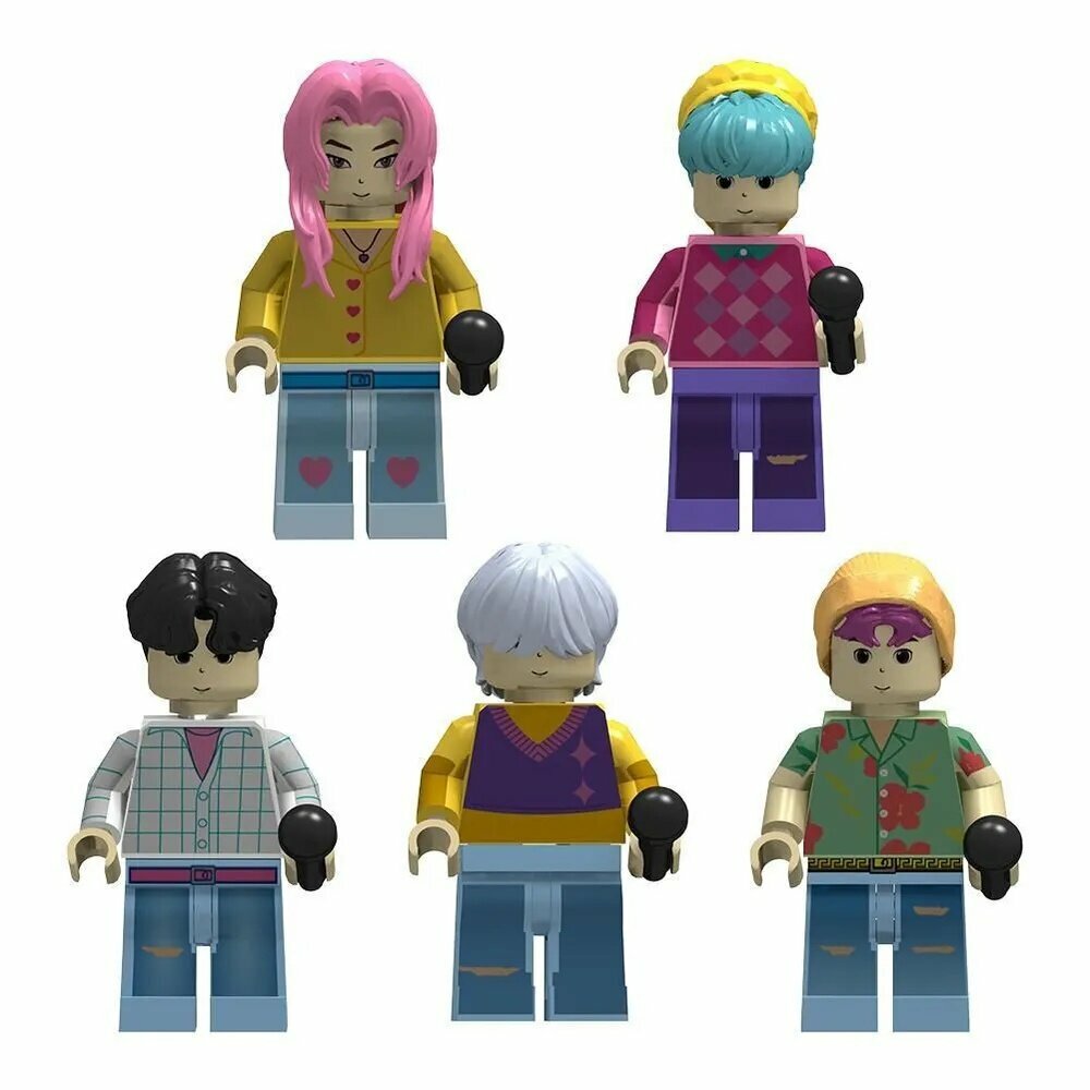 Корейские игрушки-минифигурки в сборе от k-pop