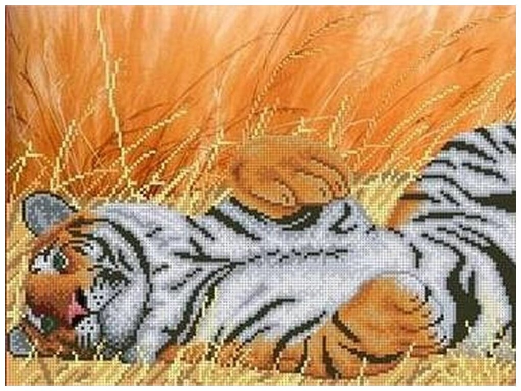 Рисунок на ткани Каролинка "Тигр", 36x27 см