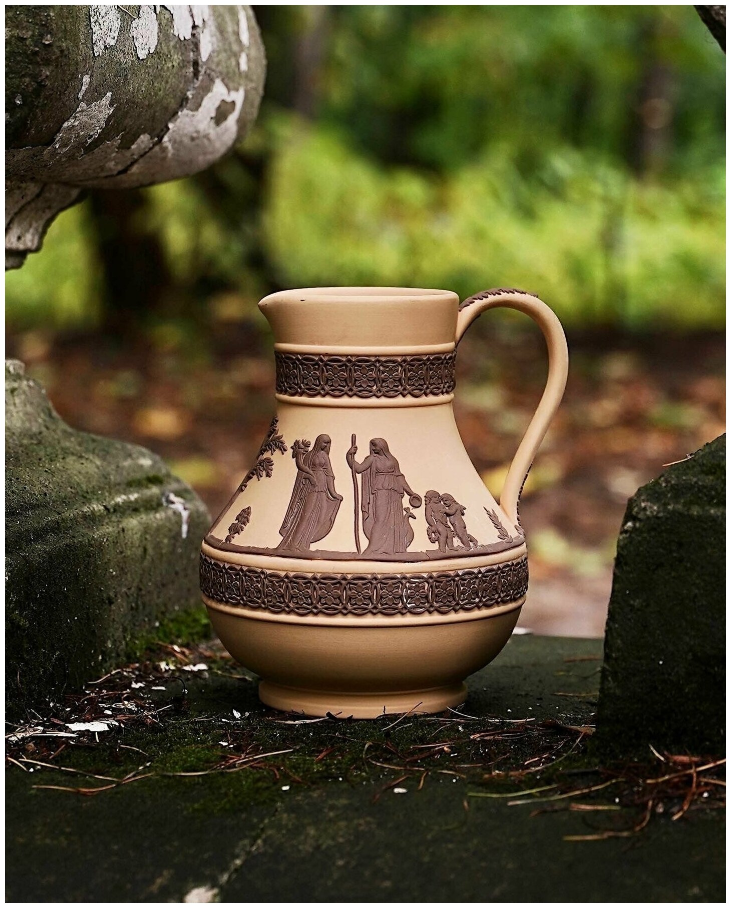 Кувшин WEDGWOOD, неоклассицизм, бисквитный фарфор, ручная работа, Англия, 13 см