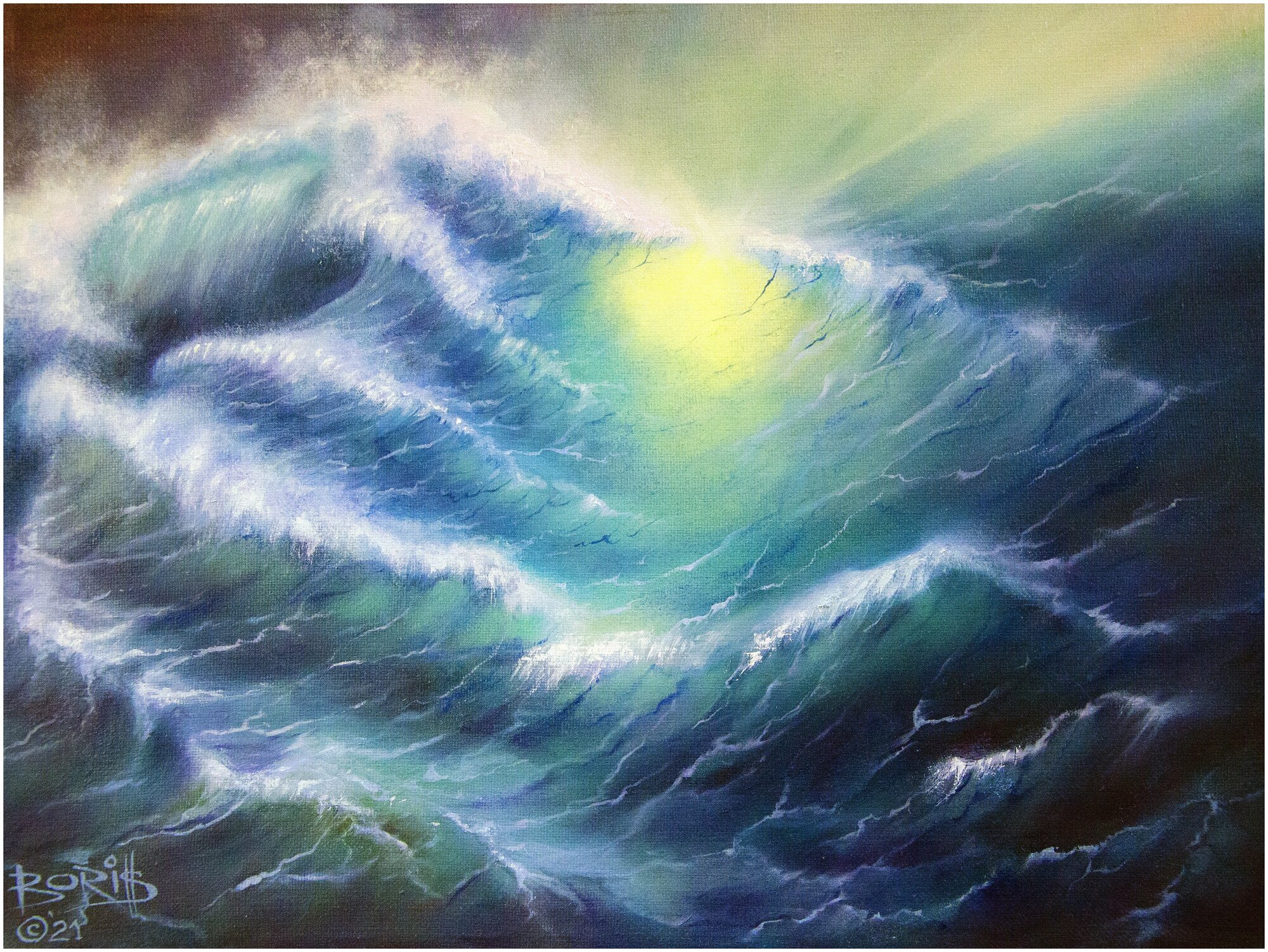 Современная живопись. "EYE OF ABYSS" Картина маслом, холст на подрамнике, 30х40 см.