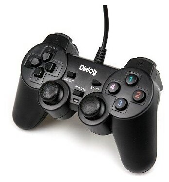 Геймпад DIALOG GP-A11 Action вибрация, 12 кнопок, черный