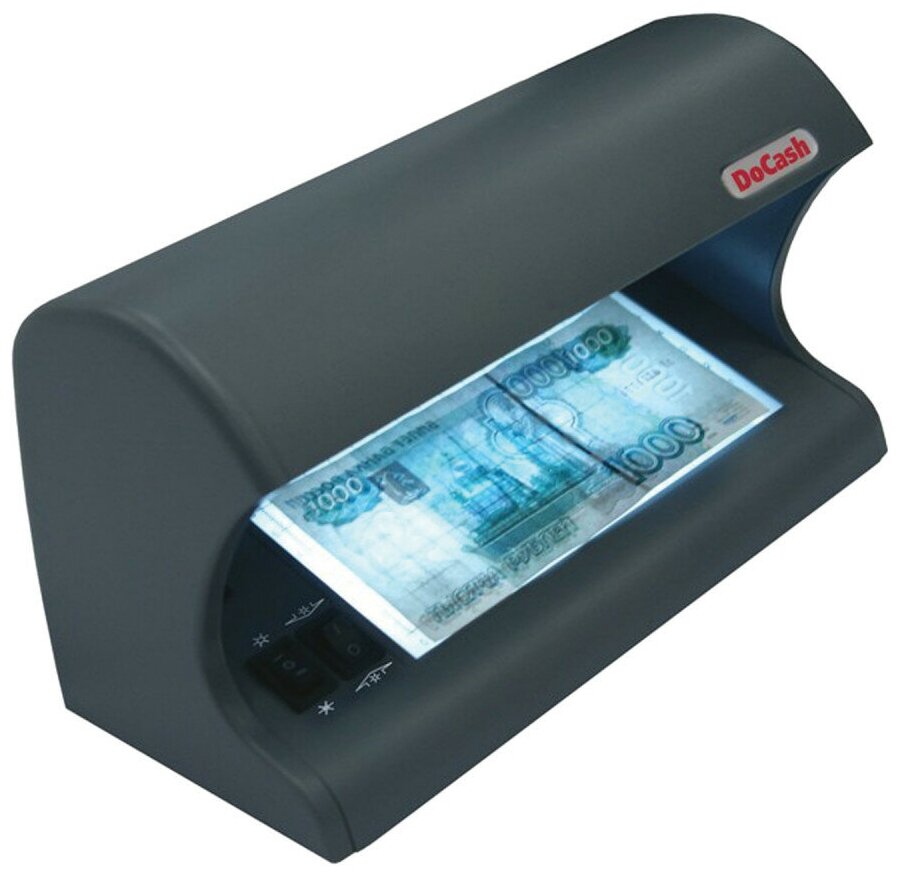 Детектор банкнот DOCASH 525, просмотровый, УФ-детекция, 1 шт