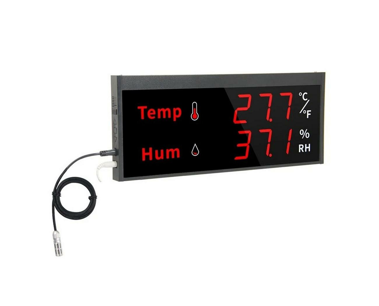 Умный цифровой Wi-Fi датчик температуры и влажности Страж Wi-Fi 956TH (-40+120) (W4010RU) с огромным экраном и сиреной 80 Дб, с приложением Tuya / Sm