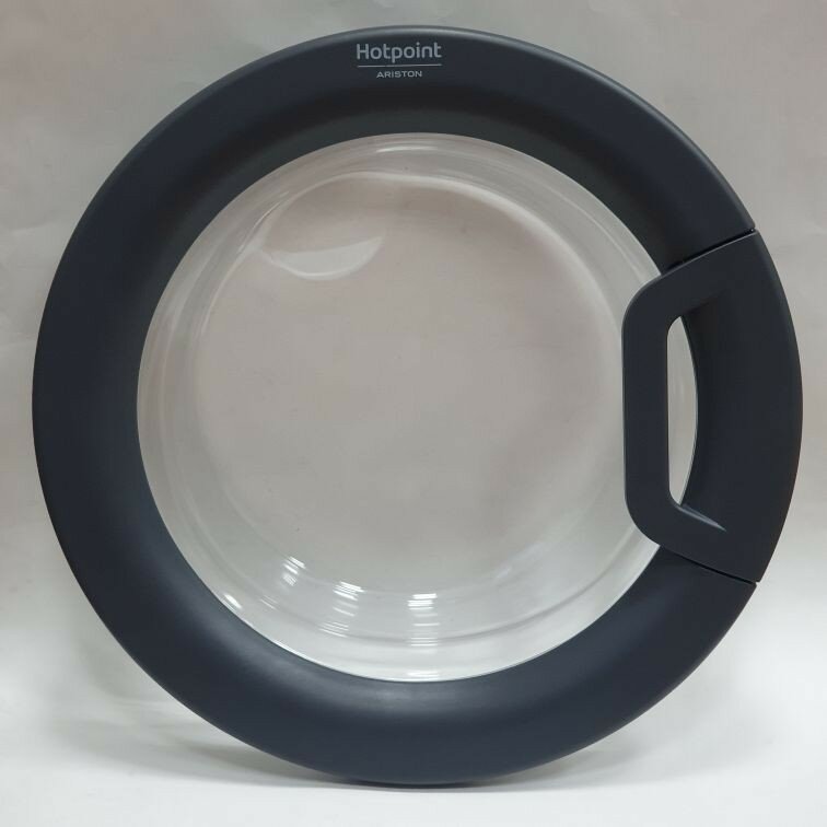 Люк для стиральной машины Hotpoint-Ariston в сборе, серый 508488