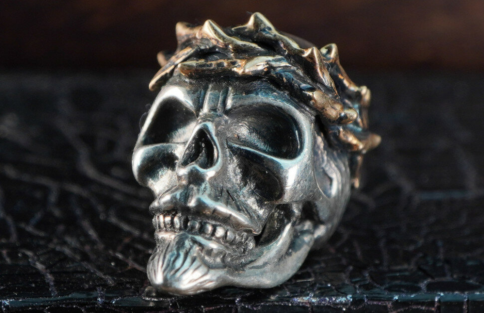 Бусина для темляка Кожа Ильича Владимир Ильич - Суперзвезда, белый металл, бронза