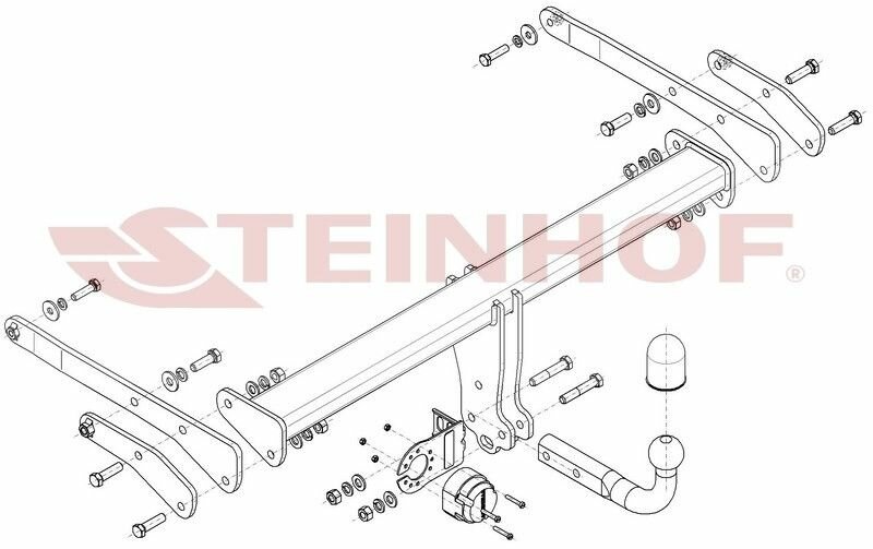 Фаркоп на Audi Q5 (FY), в т (паспорт и сертификат в комплекте)(без электрики) Steinhof. A-111