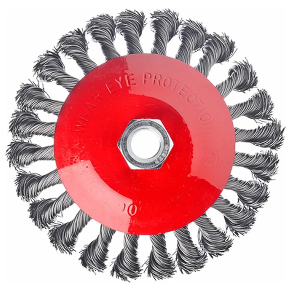 Щетка металлическая для УШМ (125 мм; М14; крученая (тарелка)) ермак 656-075