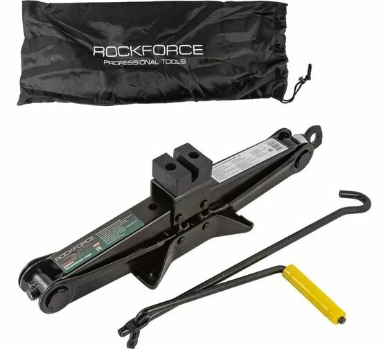 Домкрат механический Rockforce "ромб" 2т с резиновой накладкой RF-10152(51623)