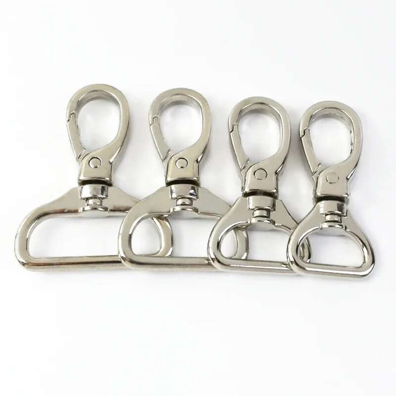 Пряжки карабины металлические 5 шт, Silver, 26mm