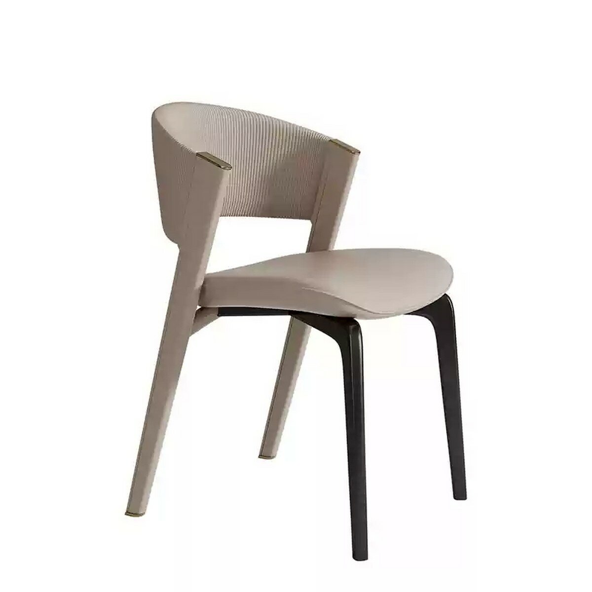 Стулья обеденные в стиле Cornelio Cappellini Dining Chair (бежевый, черные ножки)