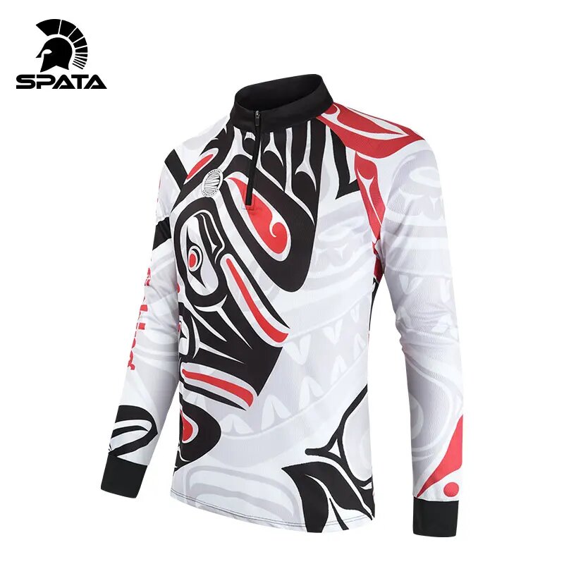 SPATA дышащая рубашка для рыбалки с длинным рукавом быстросохнущая большая рыболовная майка европейского размера футболка с защитой от солнца и ультрафиолета для мужчин