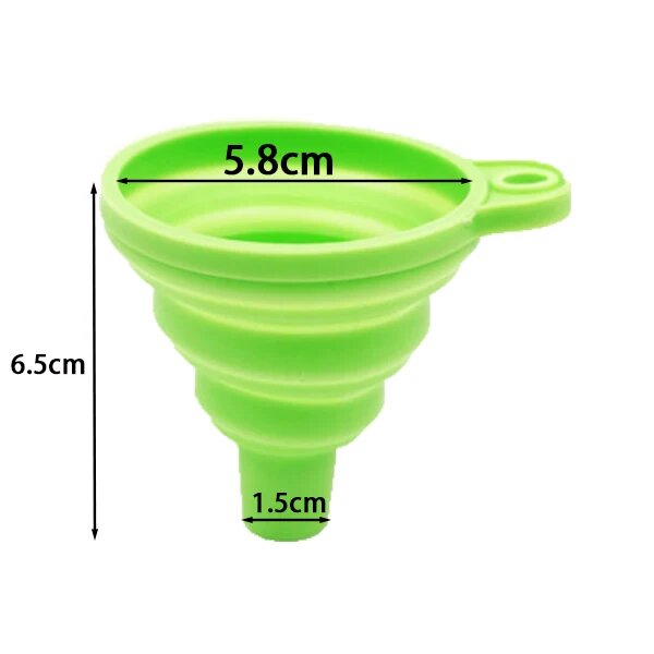 Складная воронка силиконовая green 5.8x6.5x1.5 см