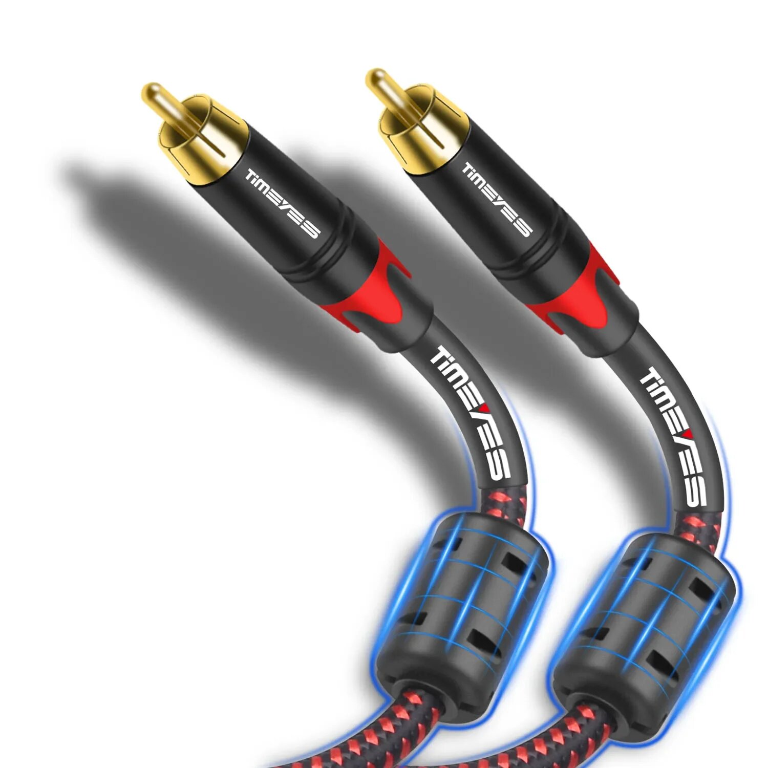 Тройной экранированный аудиокабель RCA-RCA для аудио/видео, сабвуфера, домашнего RCA M-M, 0.5m