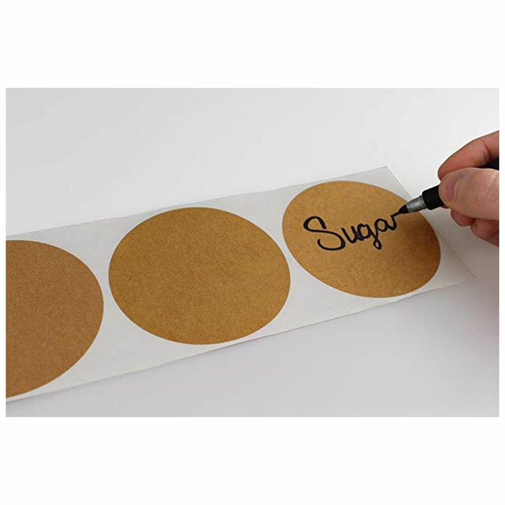 500ШТ самоклеящаяся наклейка из крафт-бумаги для выпечки подарочной этикетки