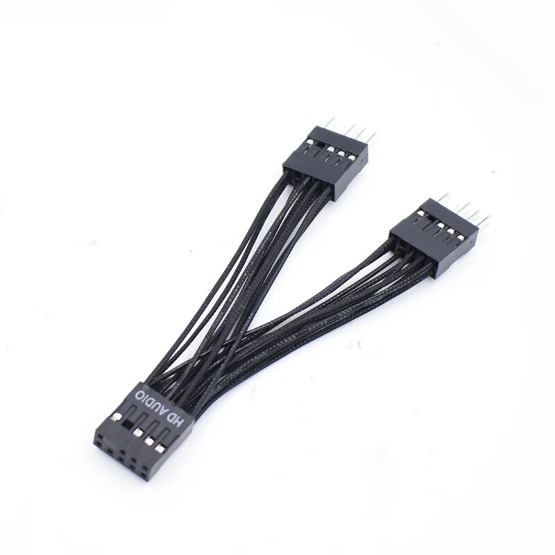 Удлинитель аудиокабель Khengandy 9Pin HD Audio female to 2 male