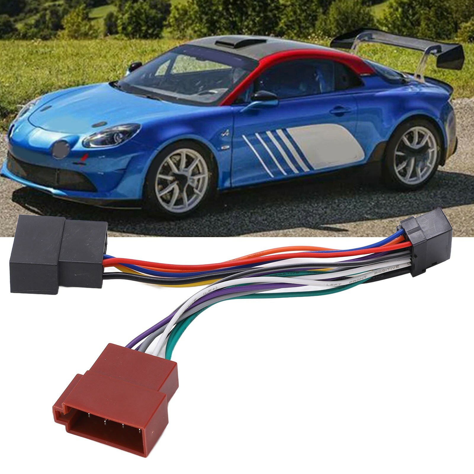 ISO разъем-переходник жгута проводов, 16-контактный, для авто стерео, замена Alpine