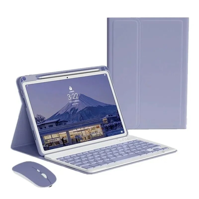 Кожаный чехол для Huawei MatePad 11.5S 2024 со съемной беспроводной Spanish Keyboard, Purple 2