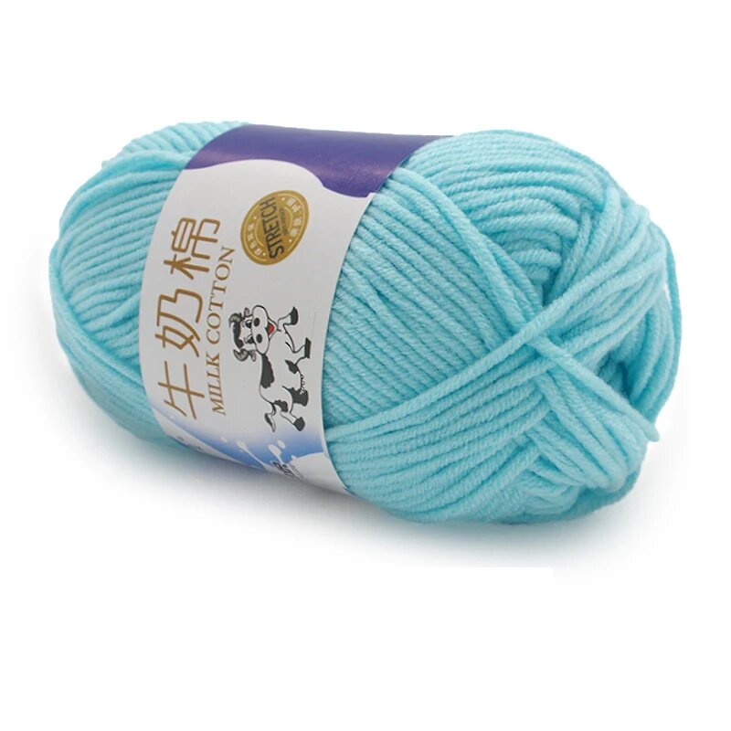 Пряжа TPRPYN молочный хлопок 50г 95м 84 water blue