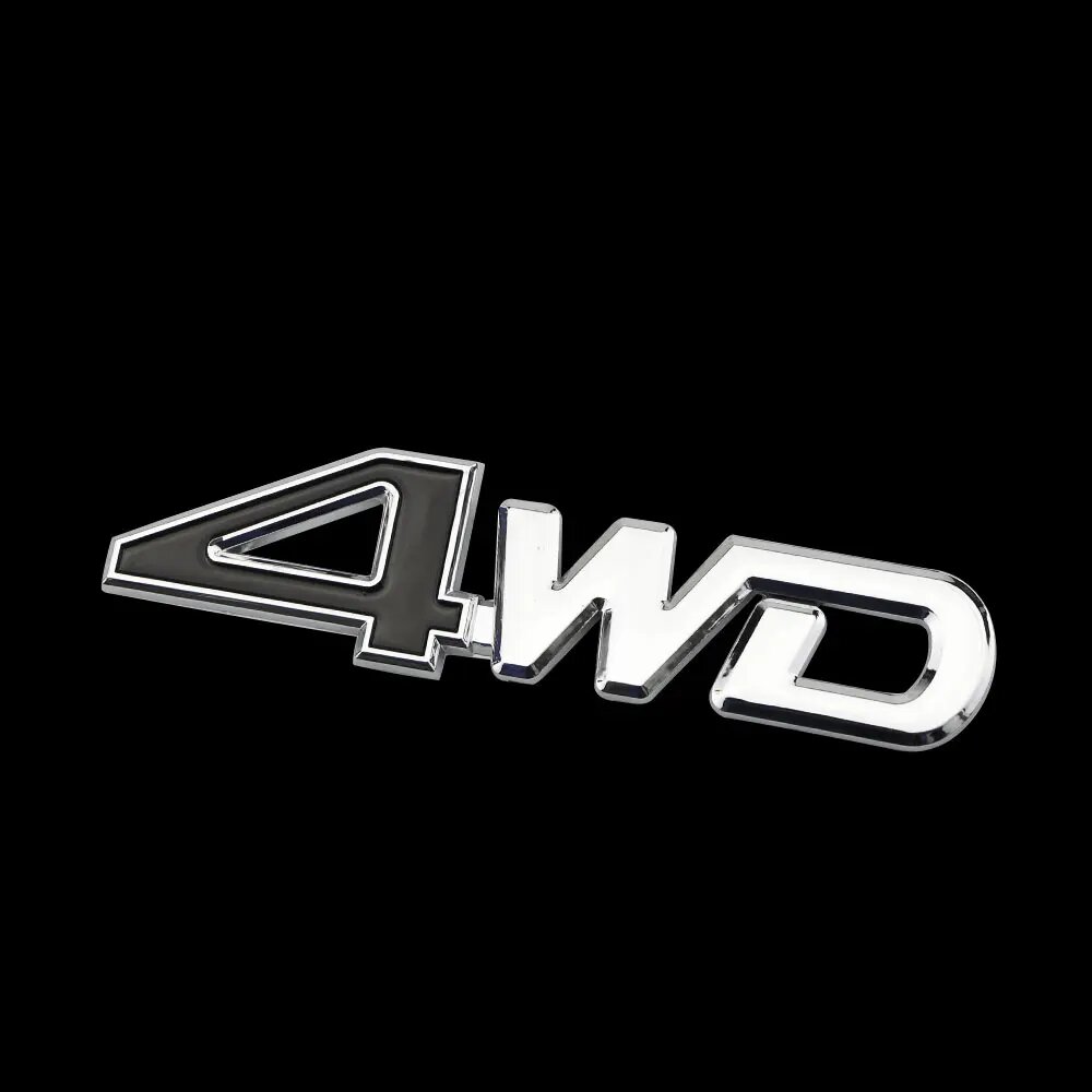 Металлическая 3D хромированная эмблема-наклейка 4x4/4WD для задней части автомобиля, багажника внедорожника, декоративный стикер для автостайлинга