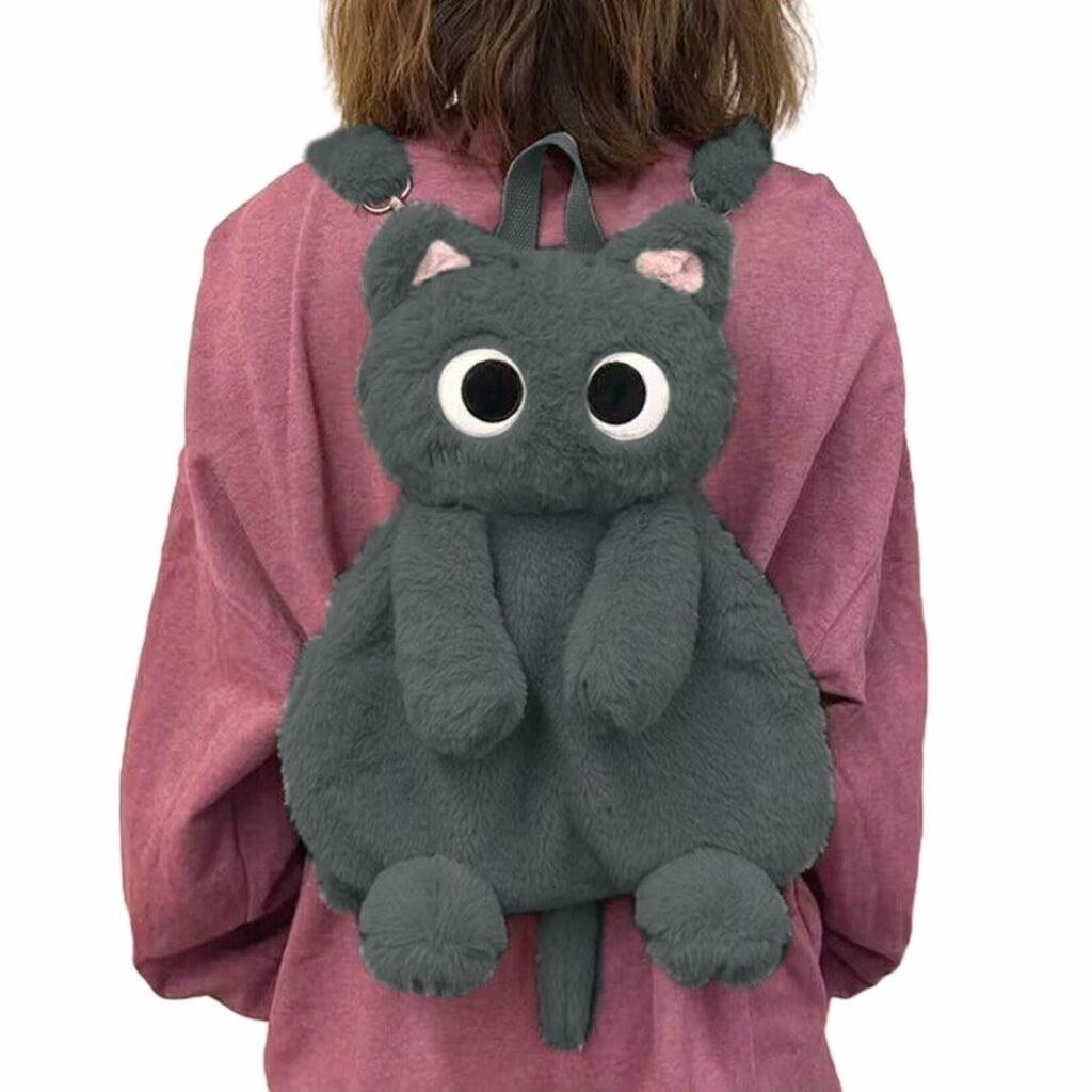 3D Рюкзак-Кошка, - серая кошка