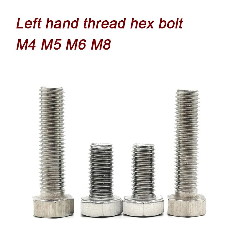 Болты с левой резьбой RYBZJ из нержавеющей стали M4-M16 M8x20 (10pcs)