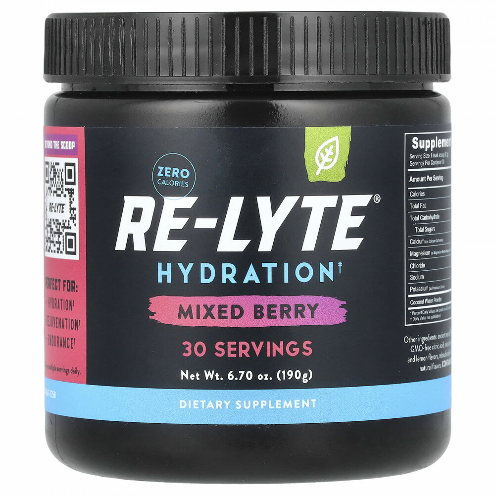 Redmond, Re-Lyte® Hydration, ягодное ассорти, 190 г (6,70 унции)