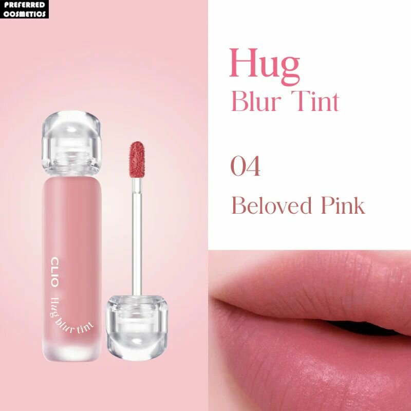 Clio New Hug Blur Tint Тинт для губ , Увлажняющий крем с мягким фокусом, бархатисто-матовый,3,1 г - #04 Beloved Pink