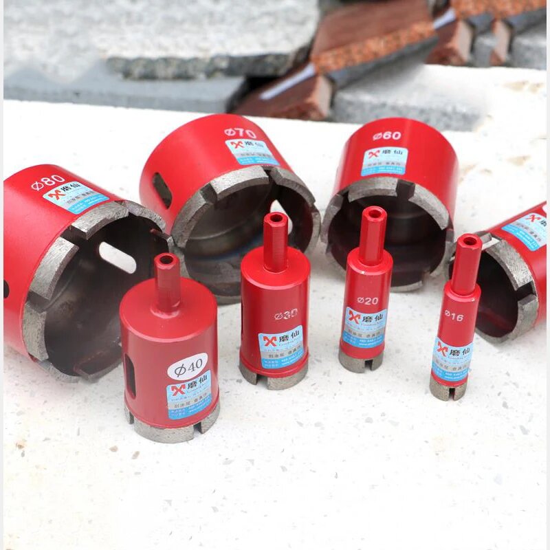 Алмазная коронка, 1 шт, сверло 6-75 мм с алмазным сердечником для мрамора, гранита, кирпича, плитки, керамики, бетона, 80 мм, 35mm, Круг