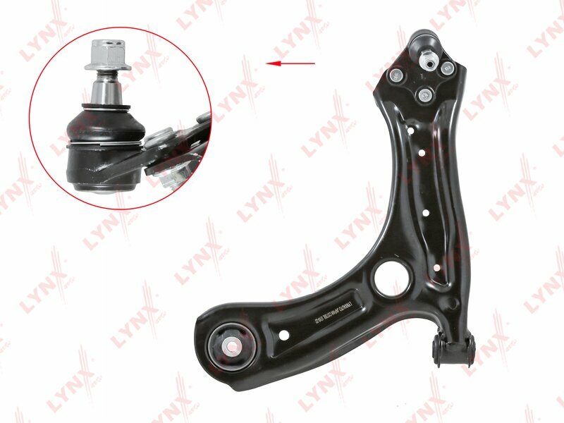 Рычаг нижний левый передней подвески с шаровой опорой LYNXauto C5735L