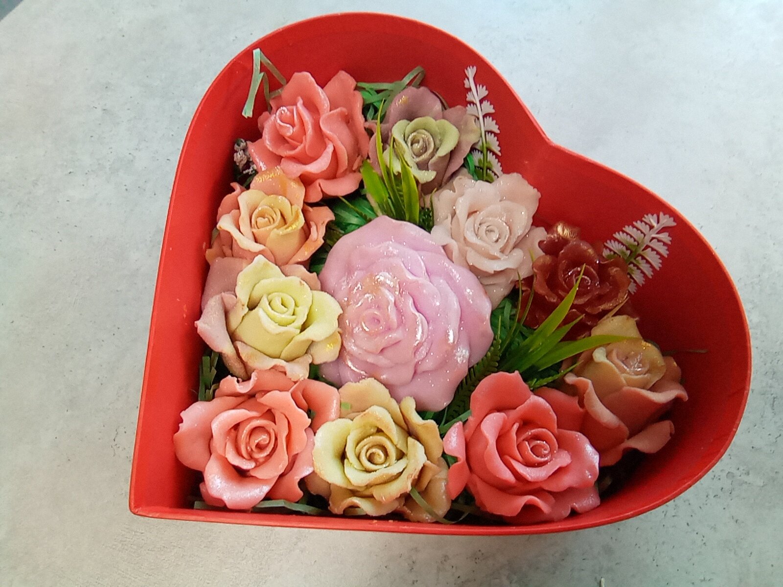 Мыло "Розы", сувенирное, в подарочной упаковке, в форме сердца