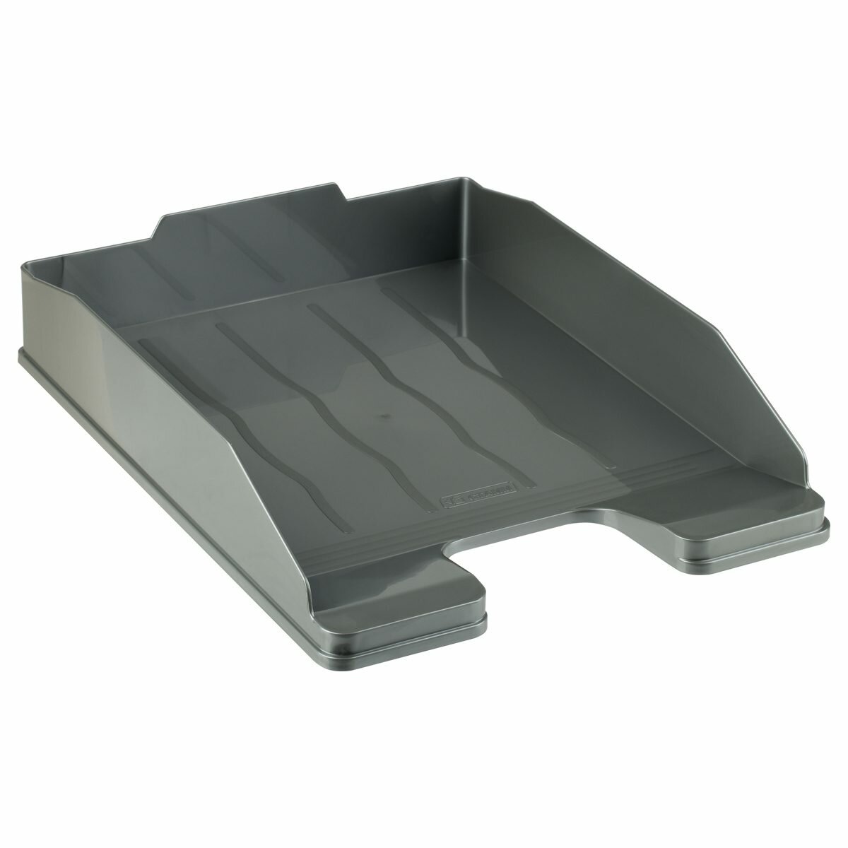 Лоток для бумаг горизонтальный Стамм "Эксперт", серый (ЛТГ-30567)