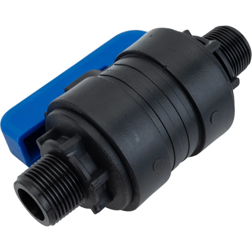 Компрессионный шаровой кран VALFEX ПНД НР/НР резьба разборный 3/4"-3/4"Ду20 1210220034034