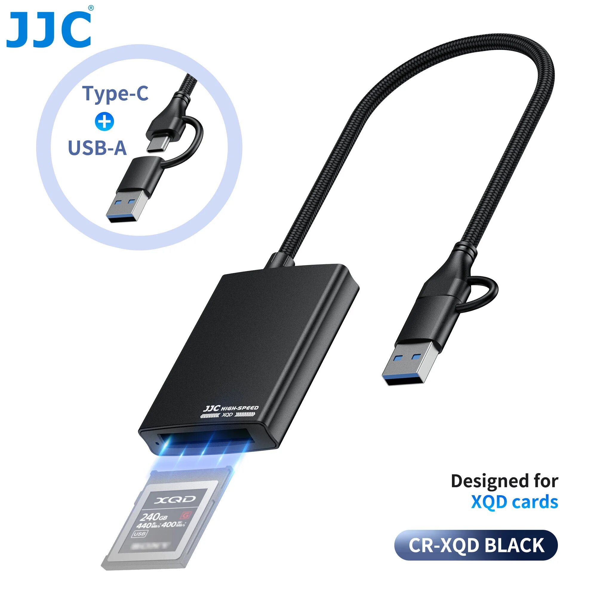JJC Кардридер CFexpress Type A/B & XQD USB 3.2 Gen2 Type C