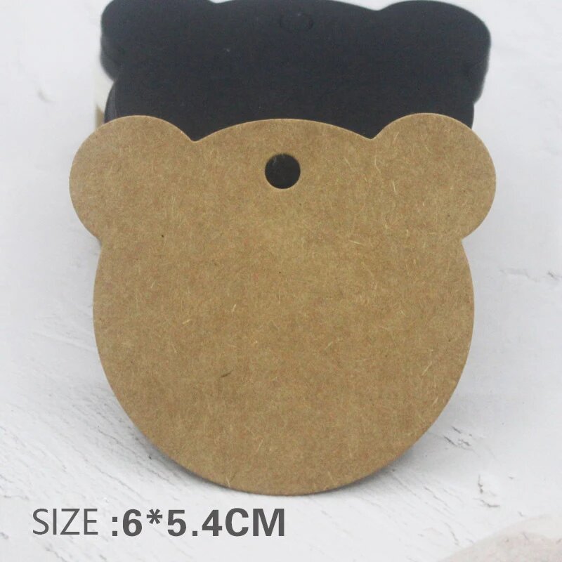 Бирки для подарков ANIVIA, бумага, 100 шт brown