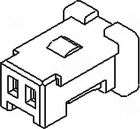 Разъем MOLEX 5013300200 Вилка, провод-плата, "мама", PIN 2 без контактов, 1мм, на провод, 1 шт