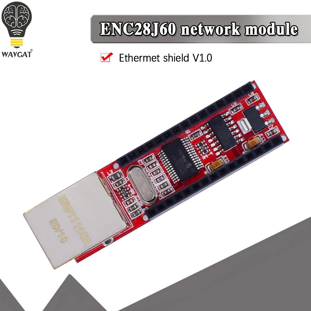 WAVGAT Ethernet Shield V1.0 для Arduino Nano 3.0