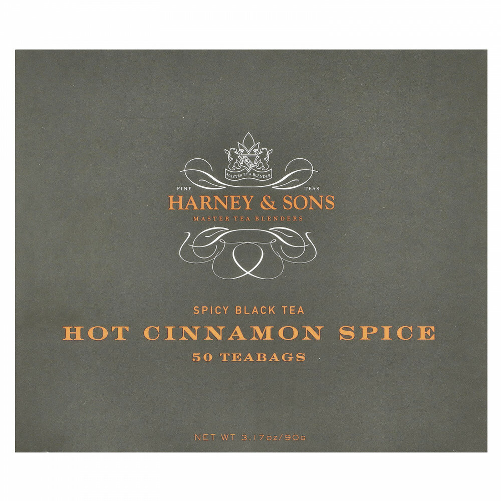 Harney & Sons, Пряный черный чай, горячая корица, 50 чайных пакетиков, 90 г (3,17 унции)