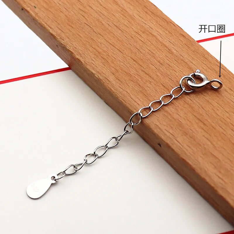 Цепочка-карабин из серебра 925