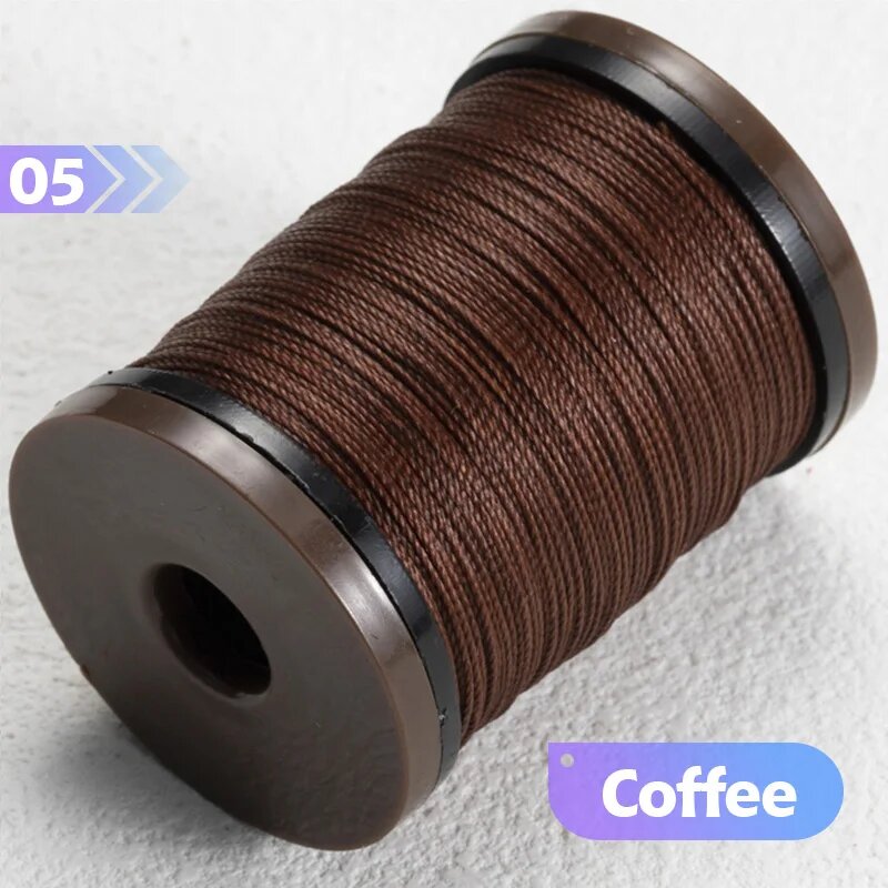 Восковая нить для кожи, 0,5 мм, 90 м, Coffee 05