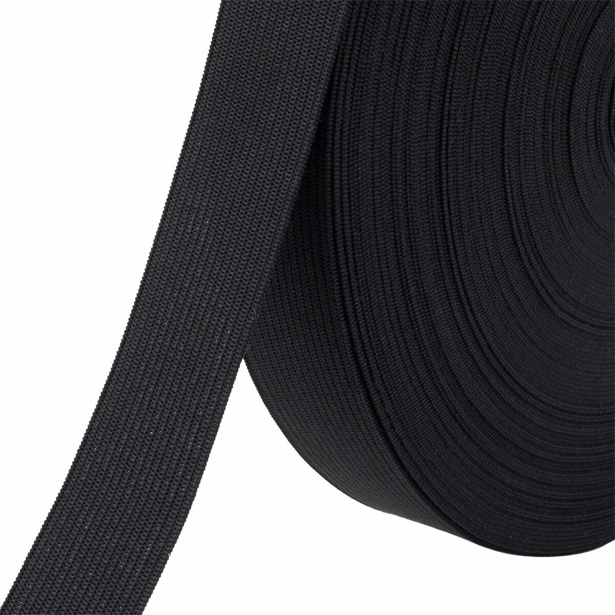 ТВ-25 Резинка вязаная 4,1 гр/см, эластичность 220%, 2,5 см*25 м (черный)