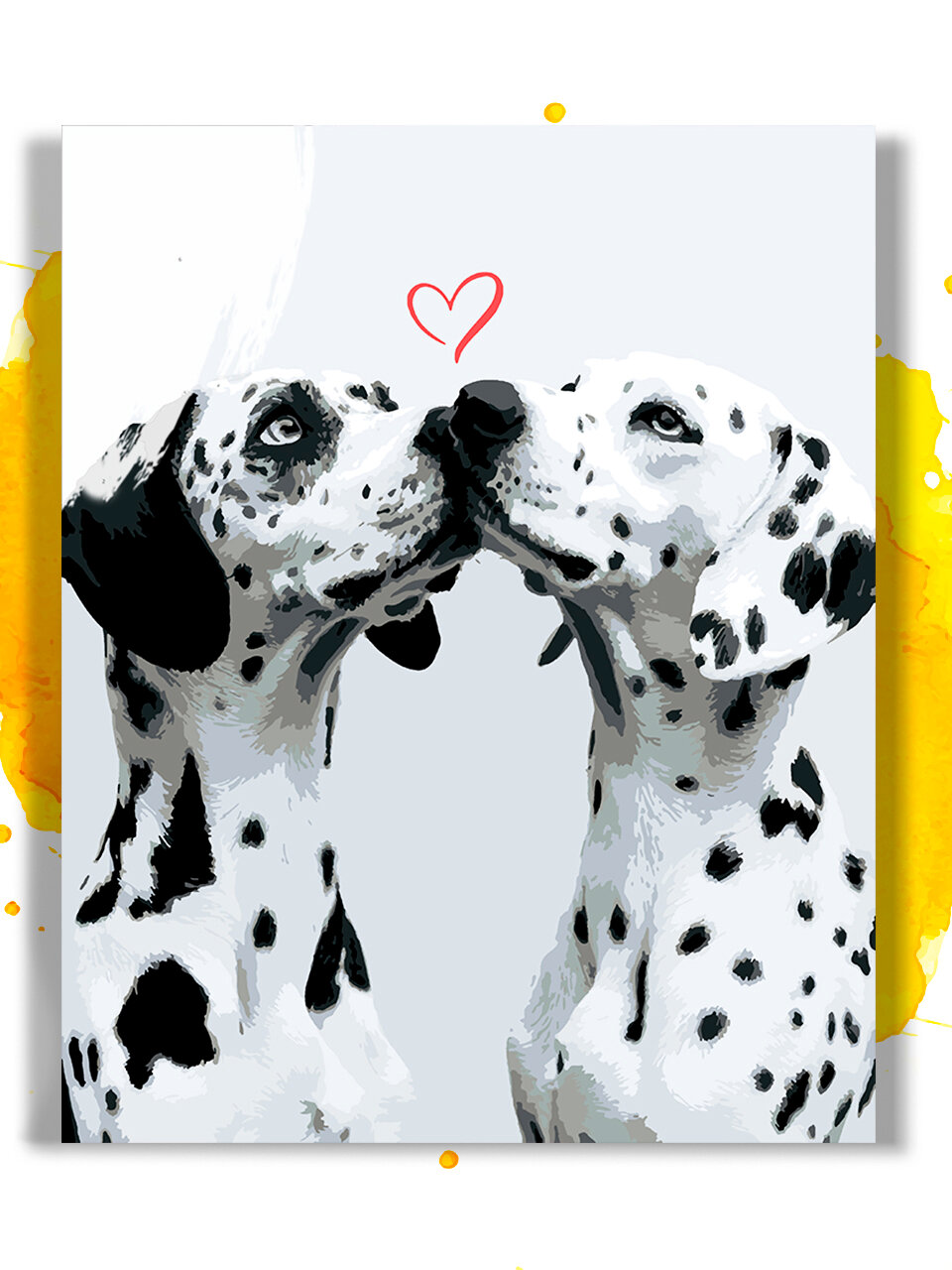 Картина по номерам на холсте Любовь и далматинцы, 40 х 50 см