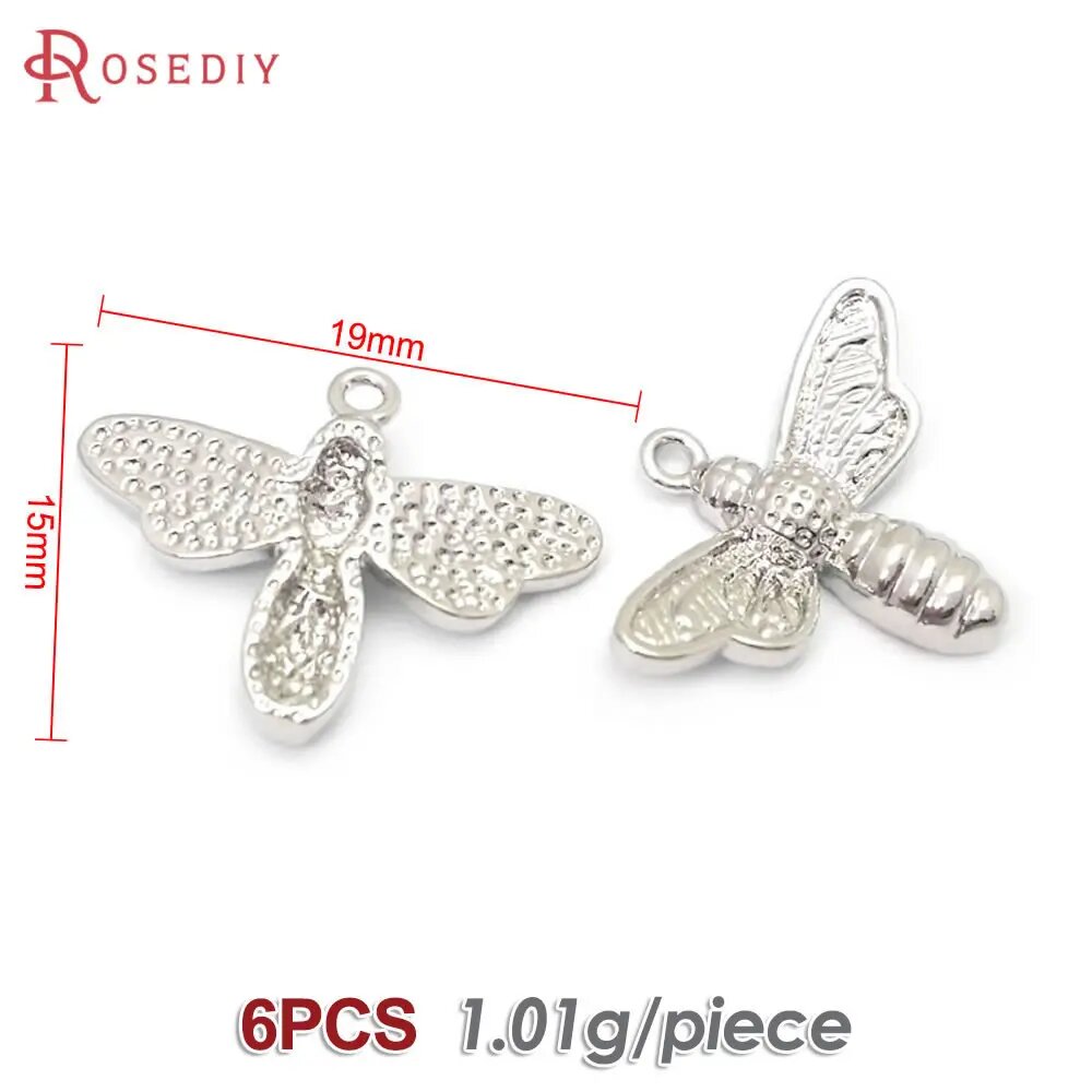 18-каратное золото, латунные подвески в виде пчелы, стрекозы, подвески, ювелирные изделия высокого качества, ожерелья, серьги, аксессуары для изготовления фурнитуры своими руками