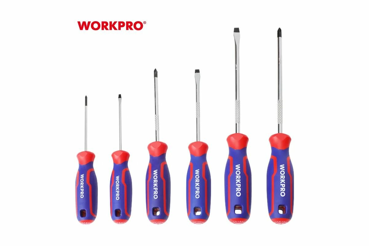 WORKPRO Набор отверток CR-V 6 шт (WP200504)